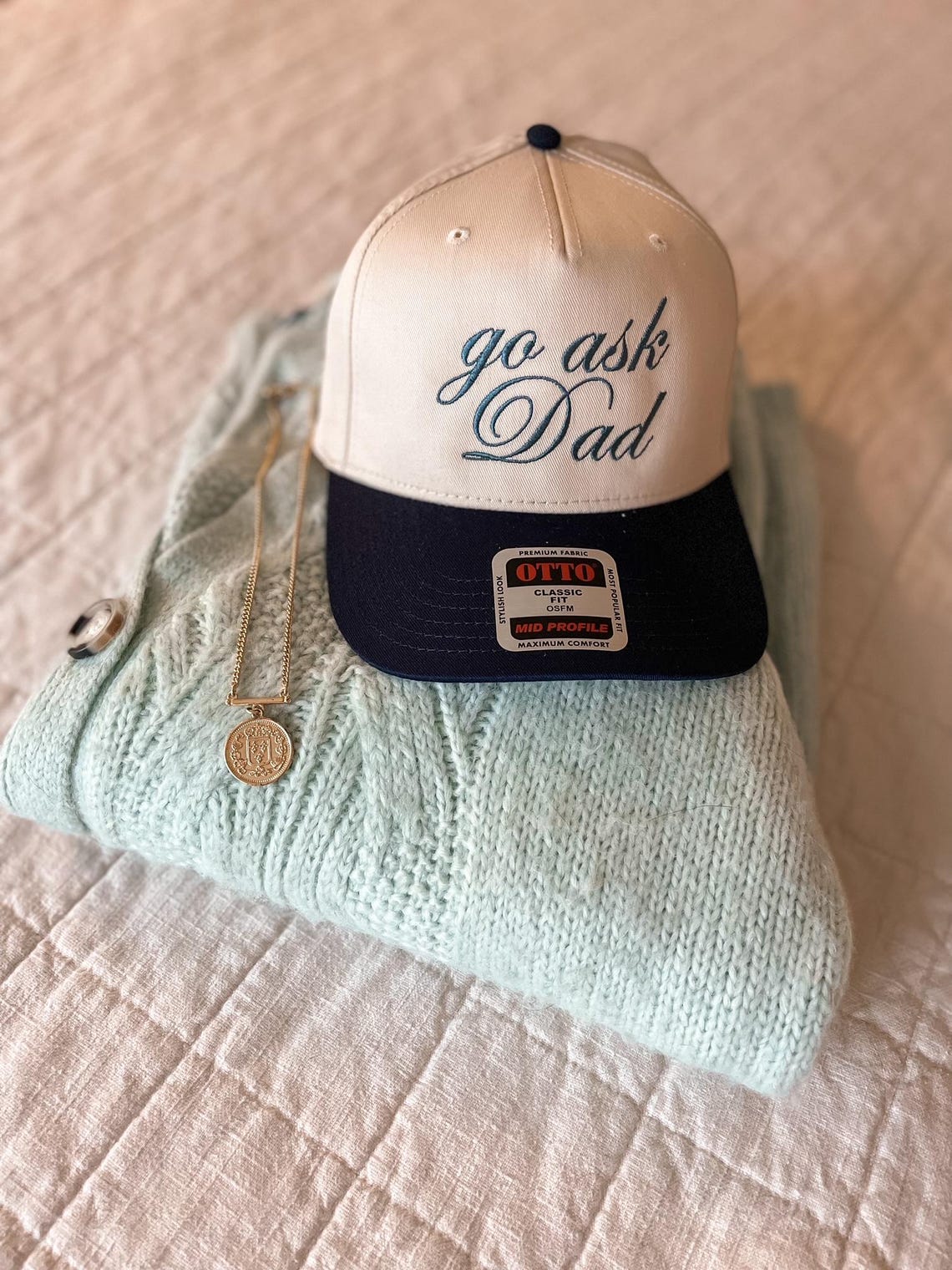 Go Ask Dad Embroidered Trucker Hat, Snapback, New Mom Gift - Etsy