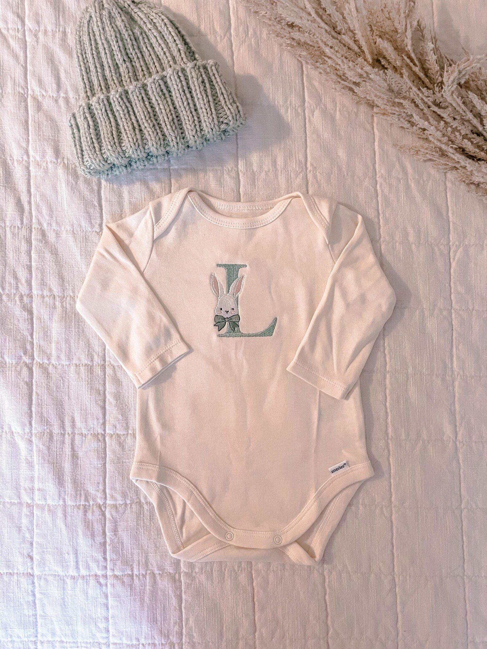 Easter Baby Bodysuit, Custom Embroidered Easter Onesie, Babies First ...