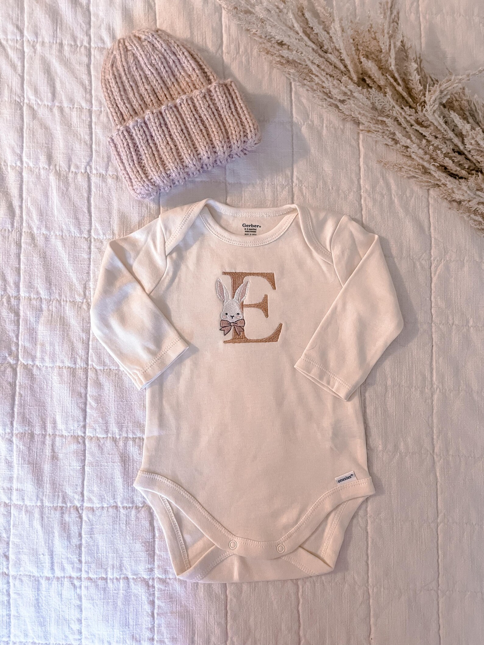 Easter Baby Bodysuit, Custom Embroidered Easter Onesie, Babies First ...