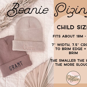 Embroidered Beanie for Kids, Custom Name Hat, Personalized Toddler ...