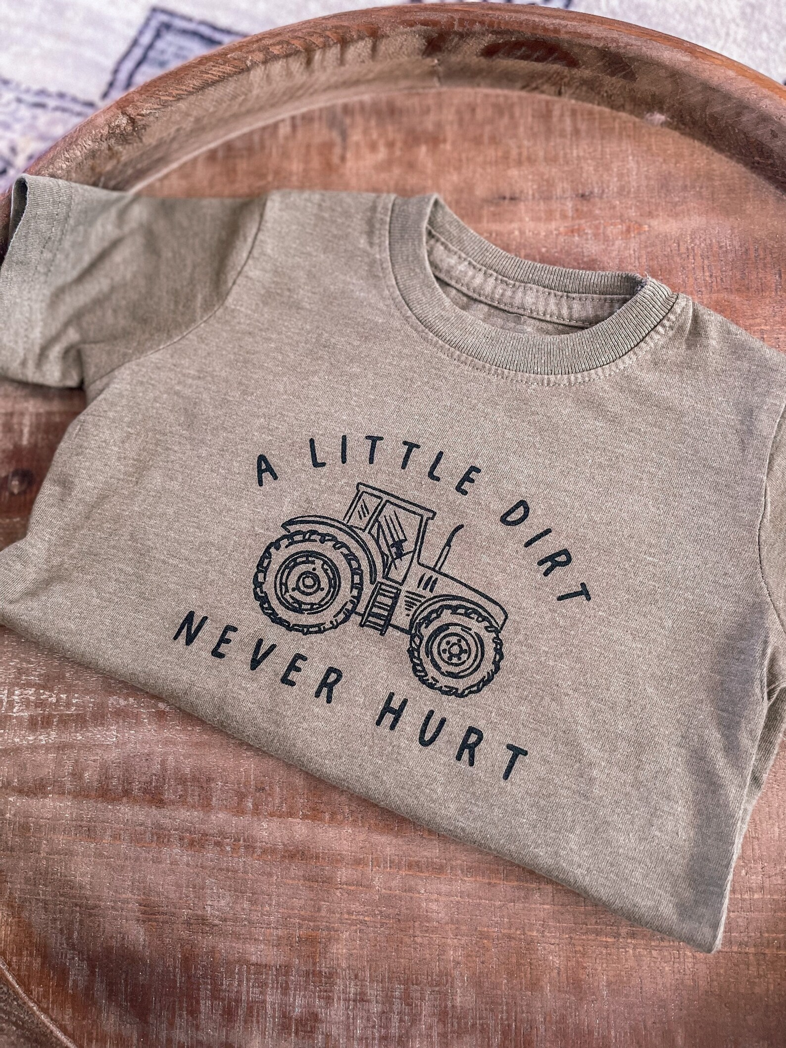 Toddler Tractor Sweatshirt Boy a Little Dirt Never Hurt - Etsy