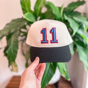 Custom Embroidered Sports Number Hat, Puff Embroidered Baseball Cap ...