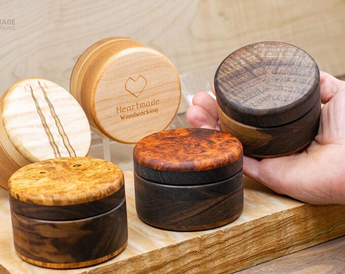 Threaded Wood Containers - Small Batch With Fancy Woods - Ring Box ...