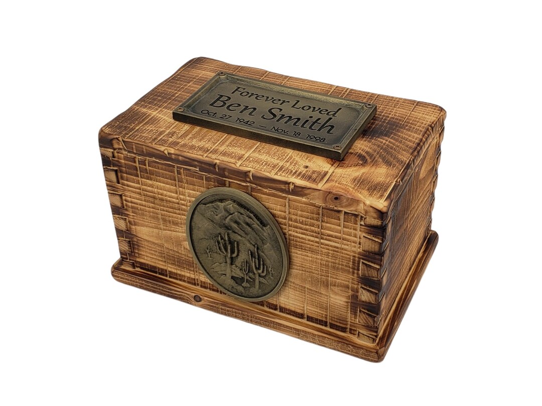 Rustic Flame Dovetail Urn / Handcrafted Pine Cremation Urn / Wood Urn ...