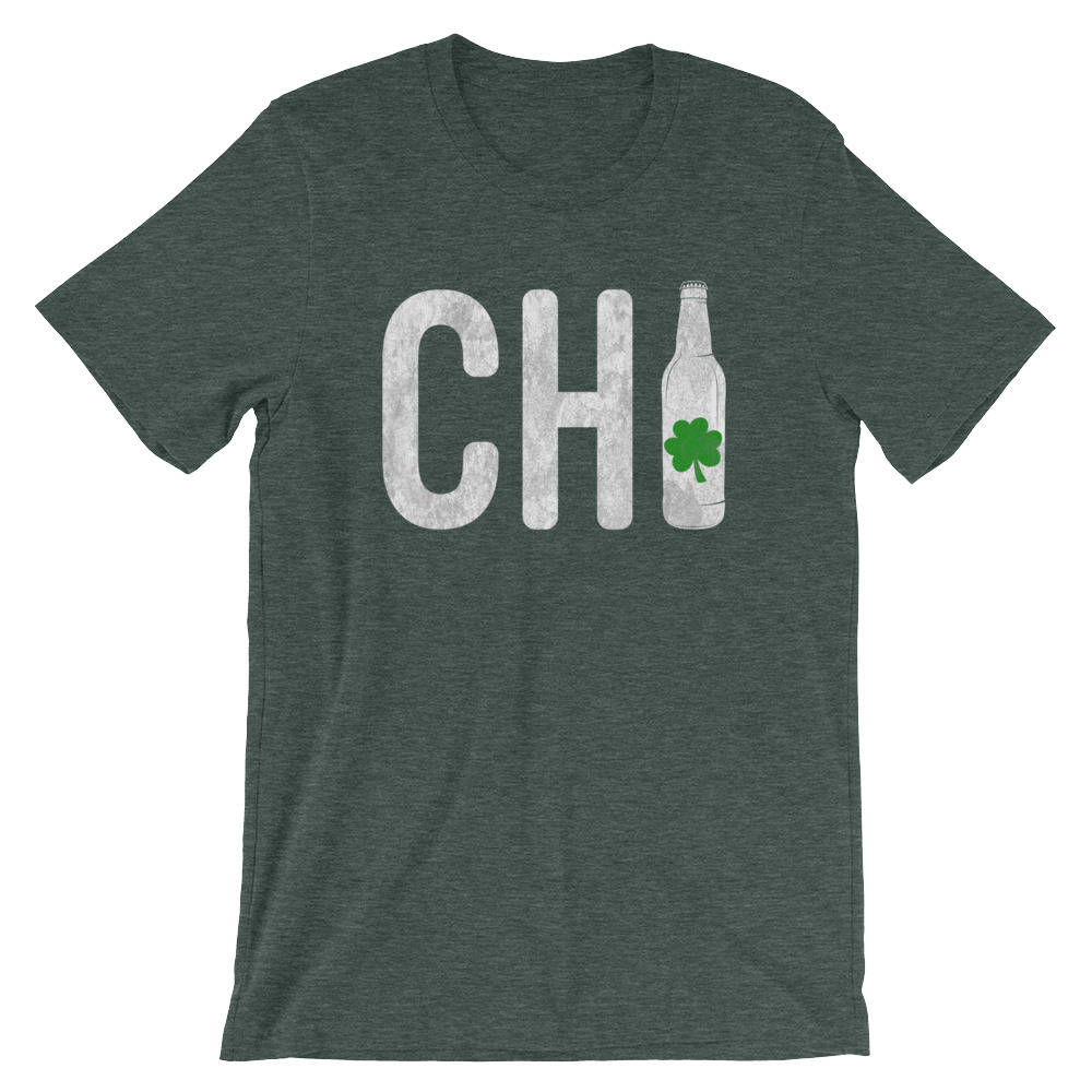 CHI Chicago Beer Bottle St Patricks Day Shirt CHIRISH Shamrock Chicago ...