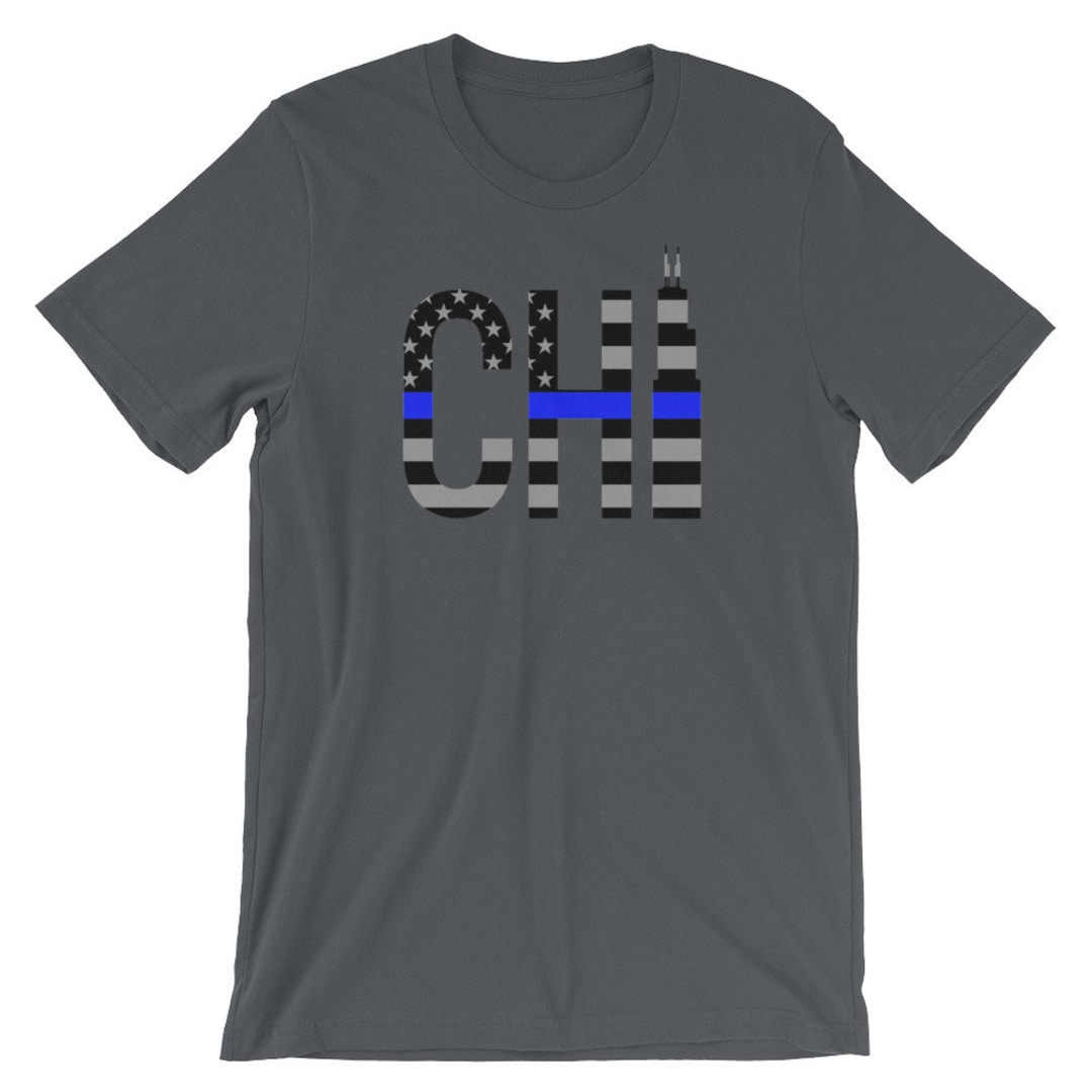 CHI Chicago Police Thin Blue Line T Shirt CPD Gift - Chicago Police ...