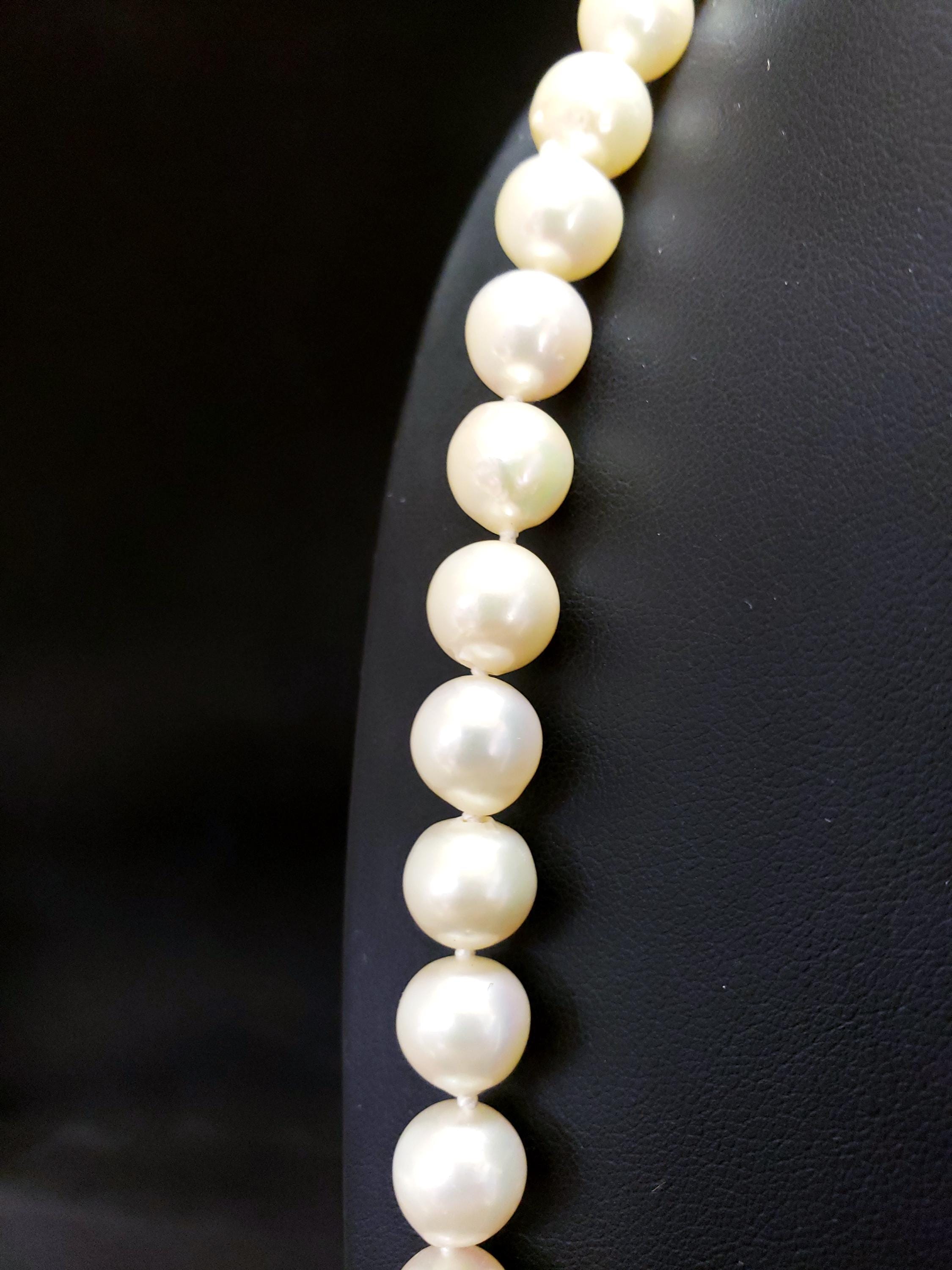33 Inch Opera Length Akoya 9.5 to 9.8 Millimeter Continuous Pearl ...