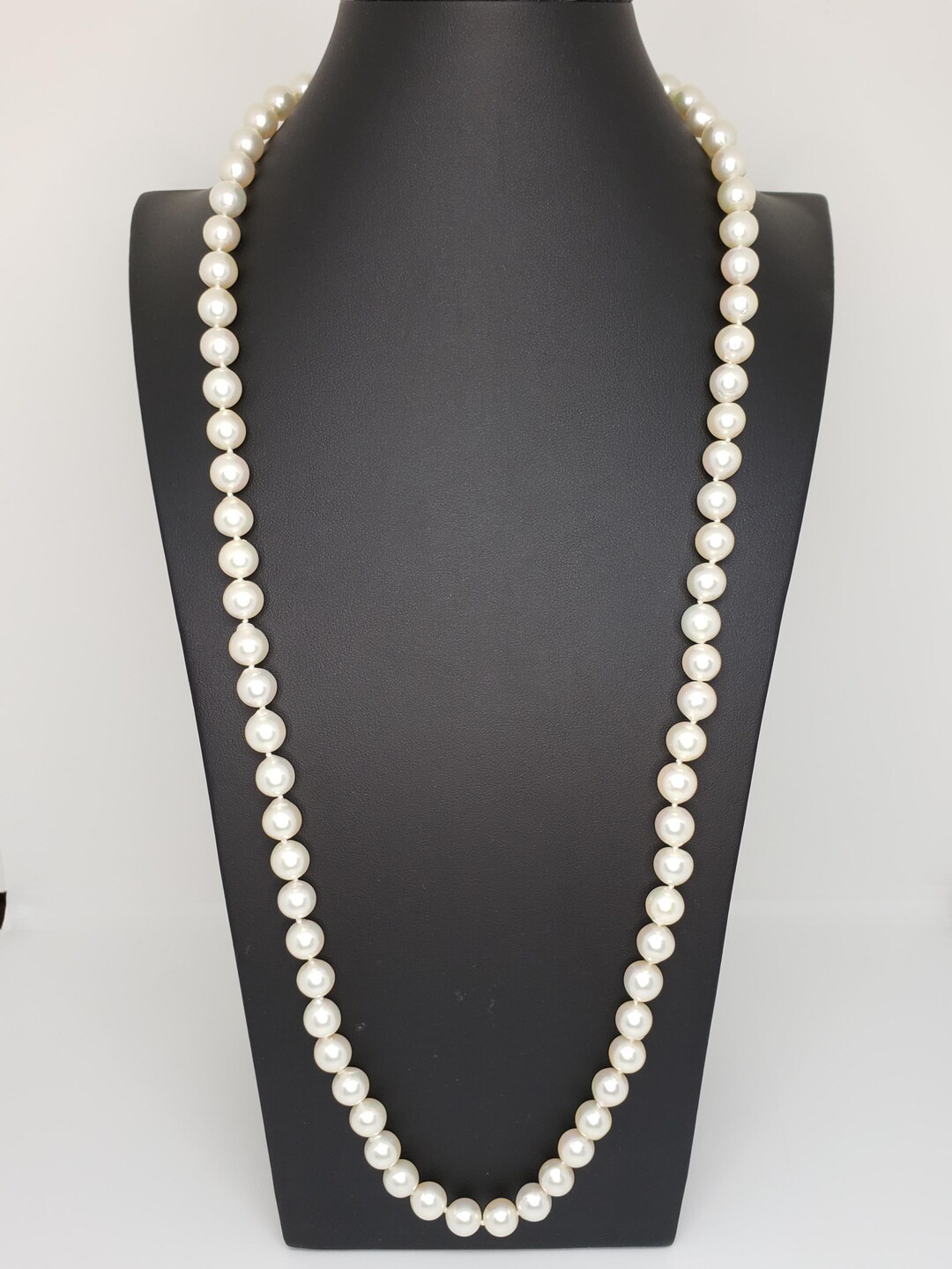 33 Inch Opera Length Akoya 9.5 to 9.8 Millimeter Continuous Pearl ...