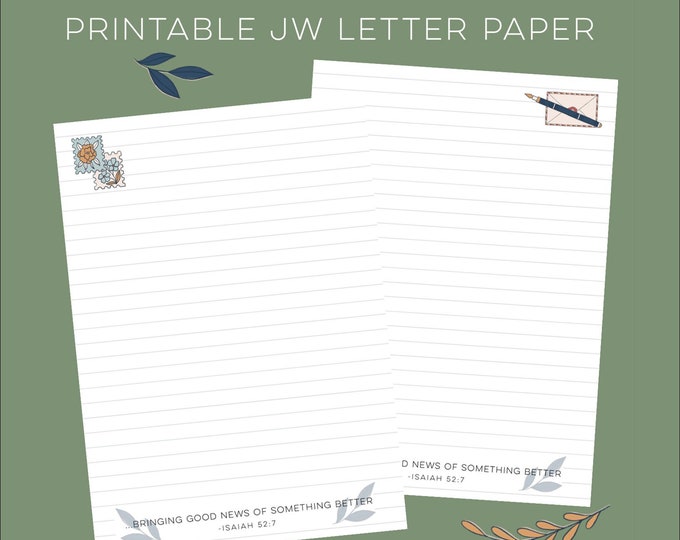 A4 JW Letter Writing Gift Set. - Etsy