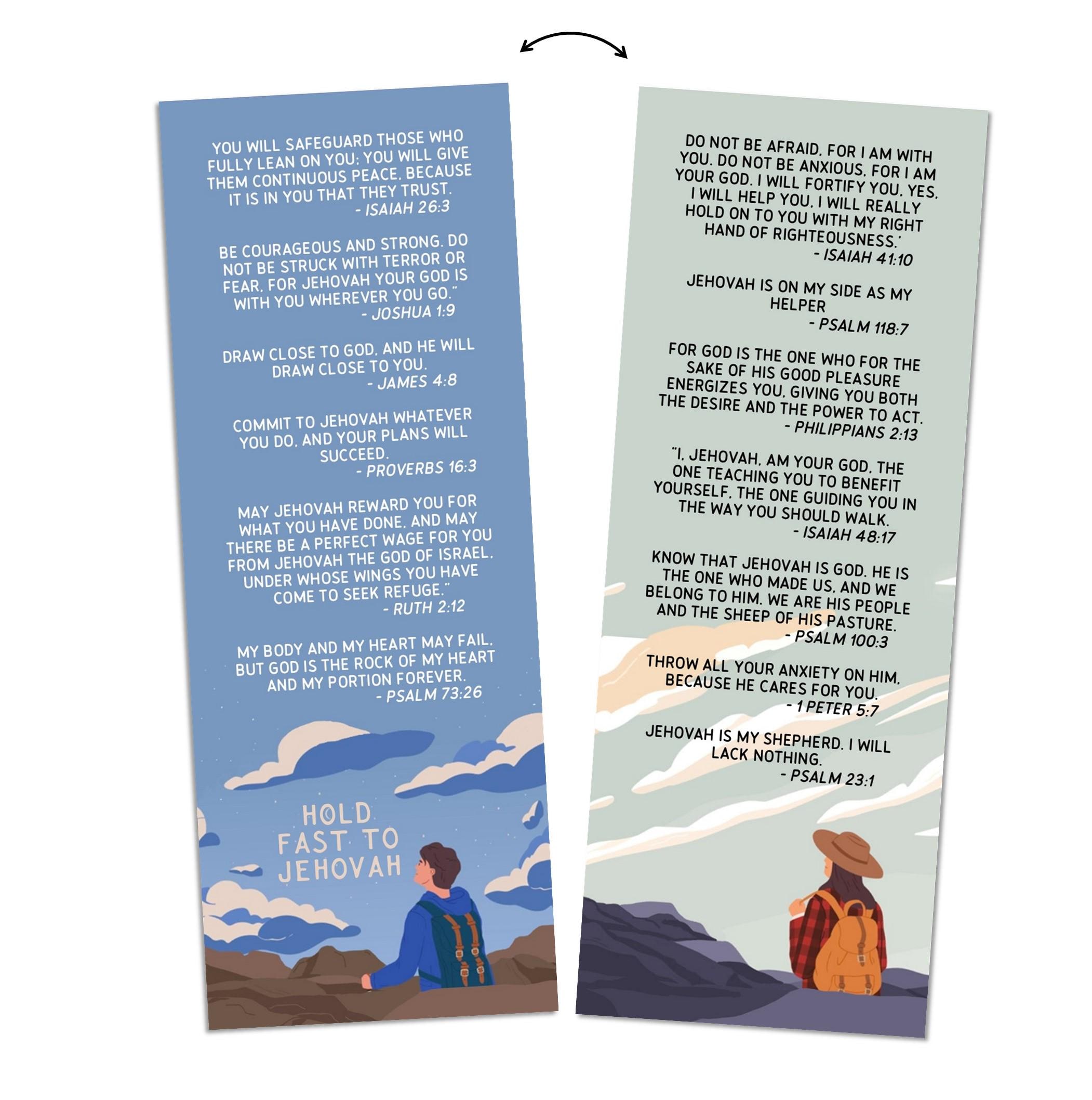 Jehovah Encouraging Scriptures Bookmark JW - Etsy