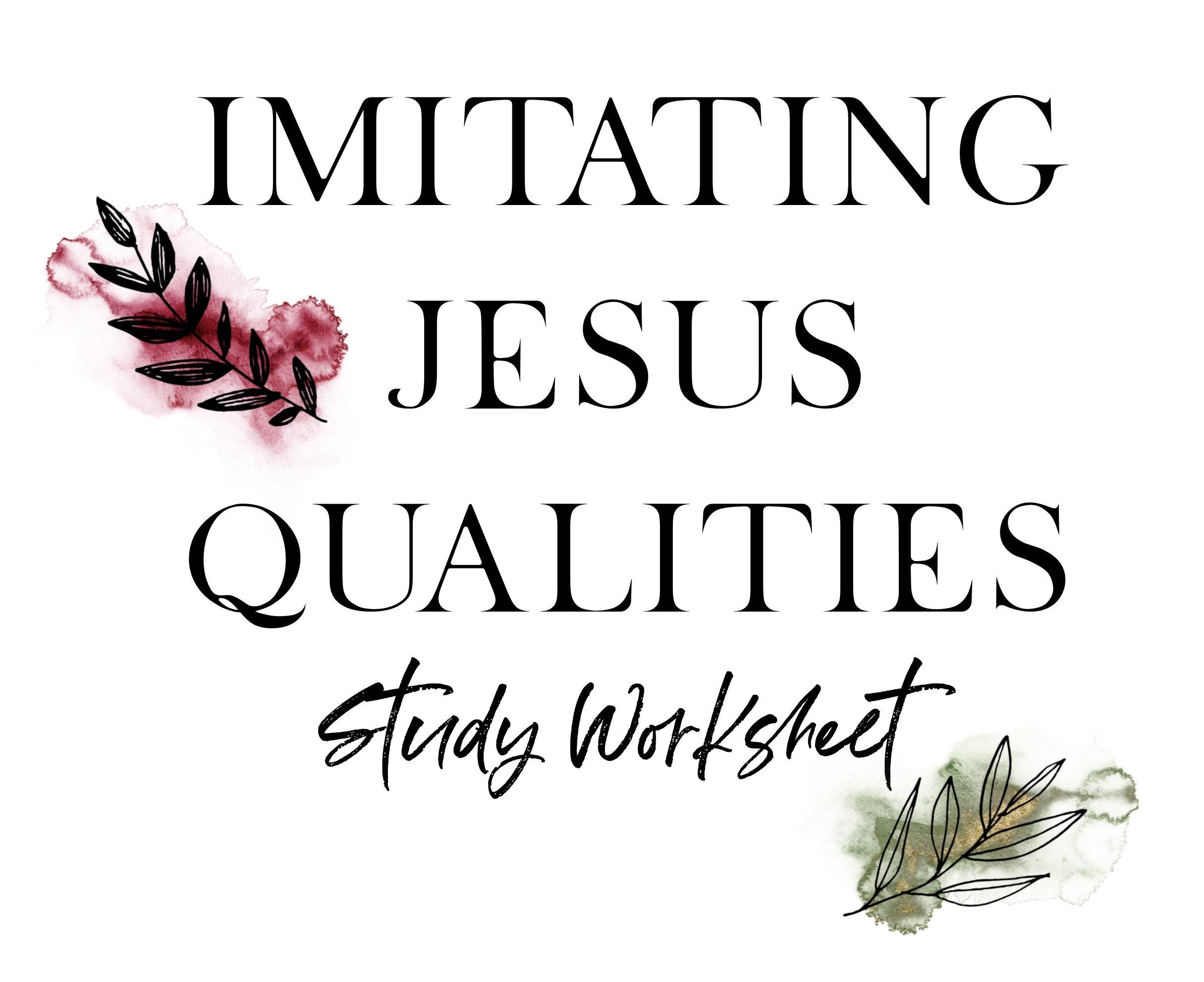 Digital Imitating Jesus Qualities JW Study Worksheet Printable | Etsy UK