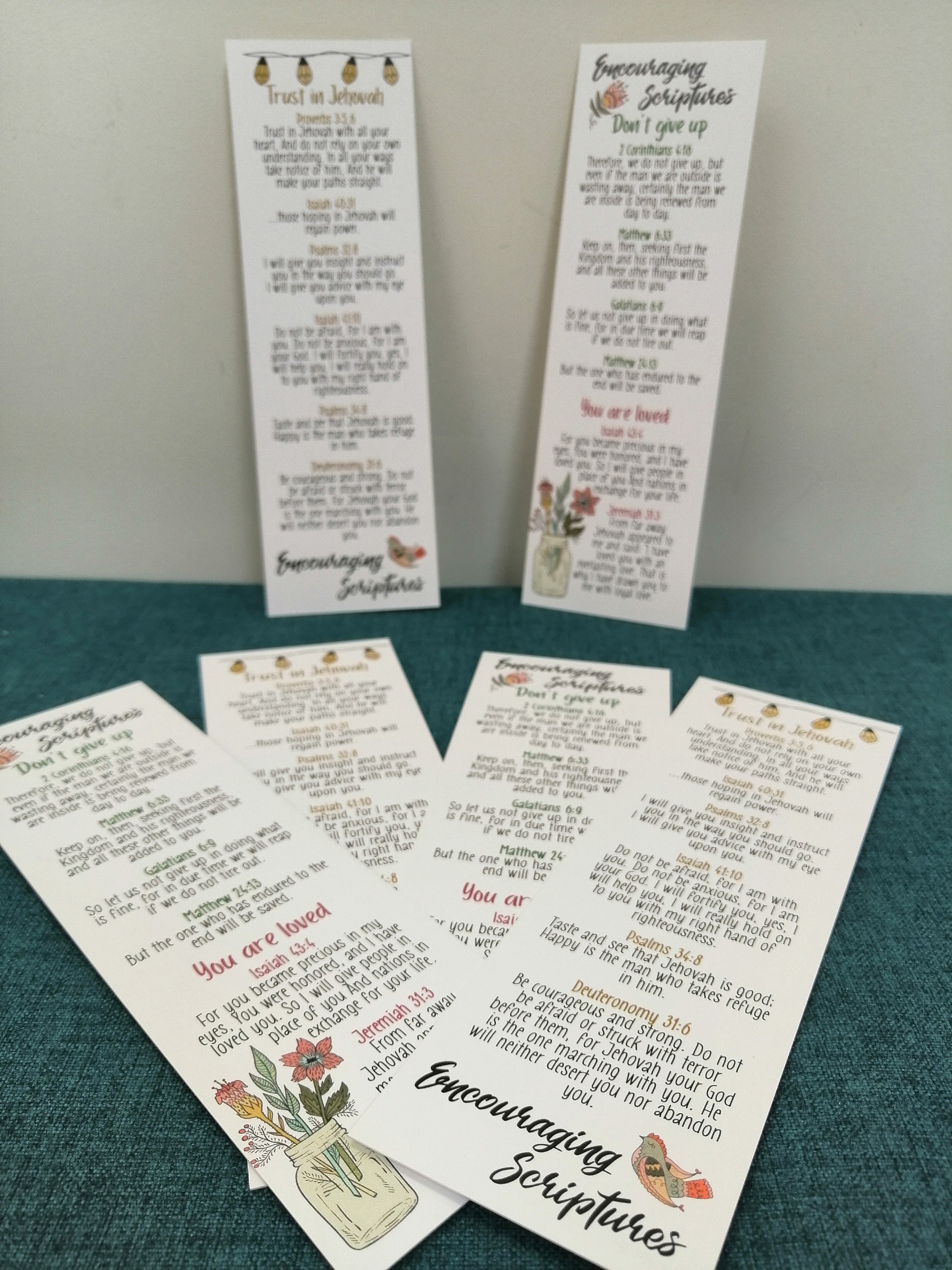 Encouraging Scriptures Bookmark JW Gift Love - Etsy Canada