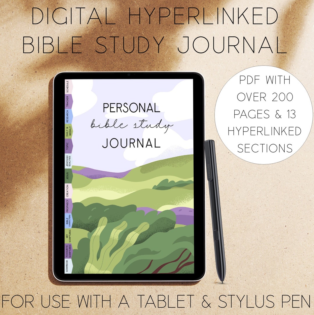 DIGITAL Hyperlinked Bible Study Journal JW - Etsy