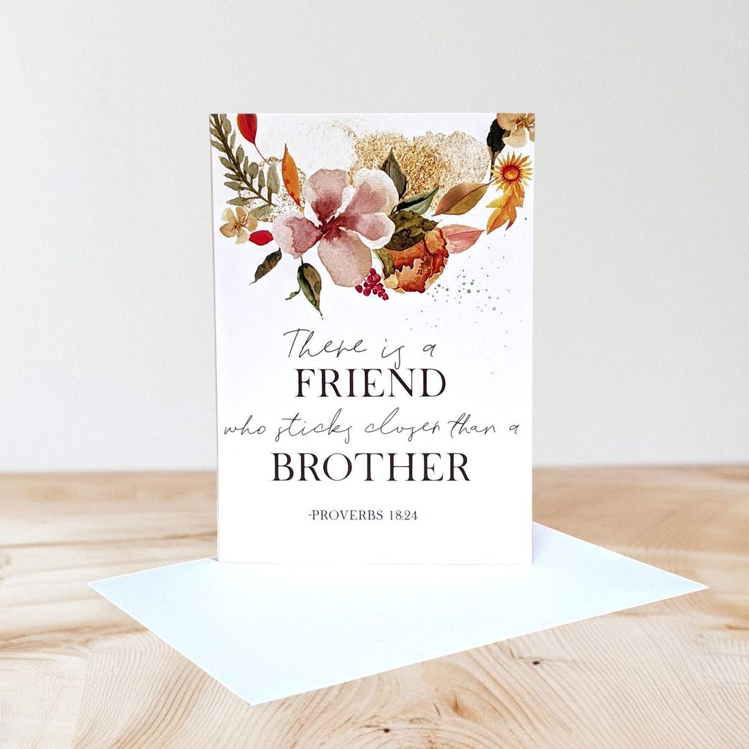 JW Greetings Card Proverbs 18:24 Friendship Scripture Encouragement - Etsy