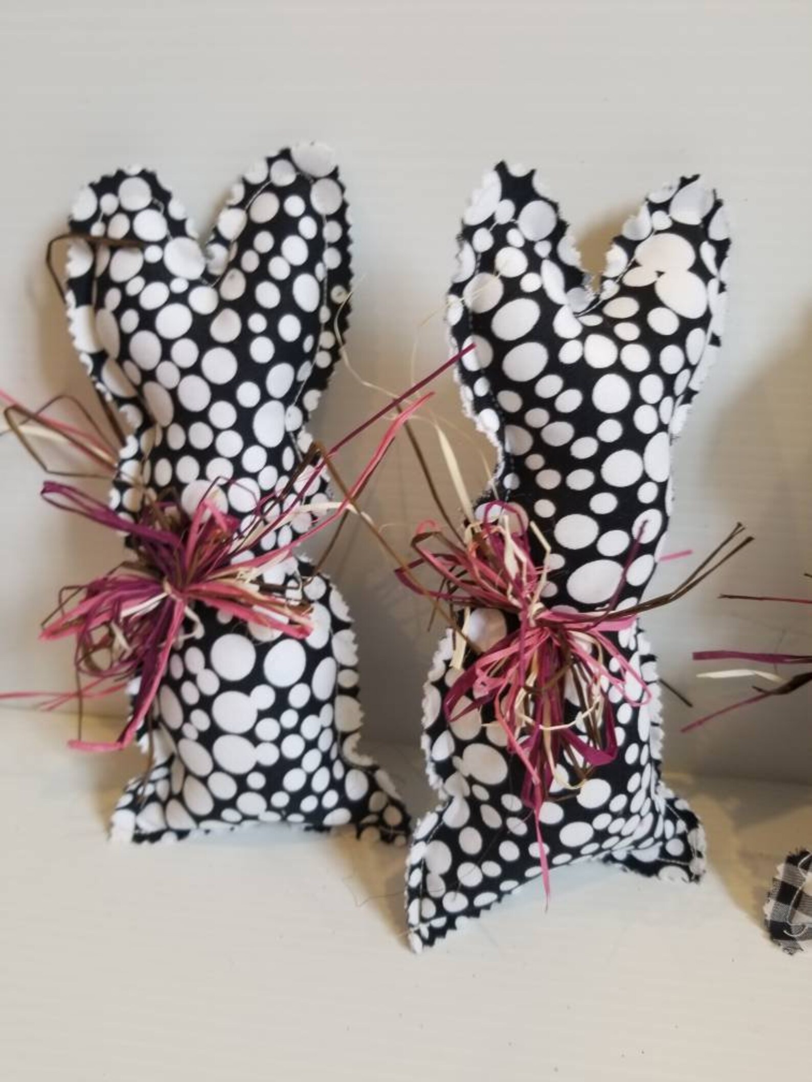 Buffalo Check Bunny Fabric Bunny Buffalo Plaid Bunny Easter - Etsy