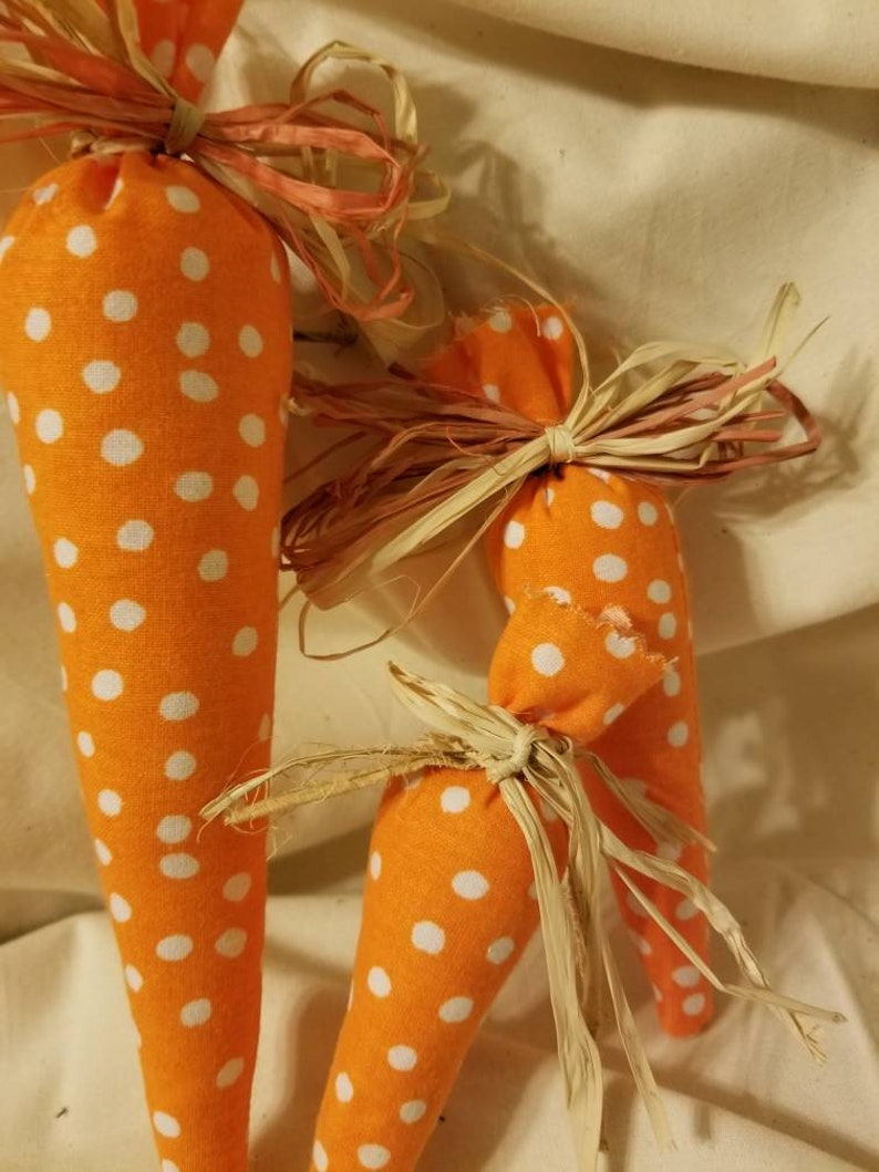 Fabric Carrots Easter Basket Fillers Polka Dot Carrots | Etsy