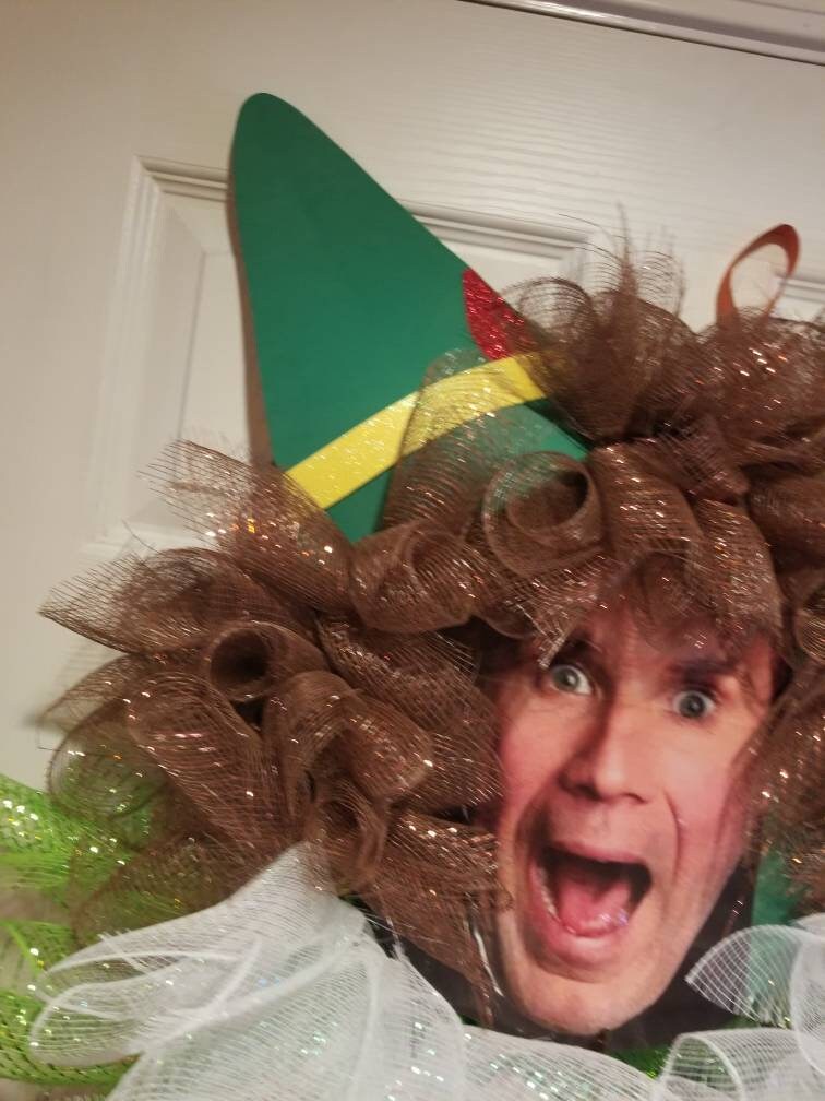 Buddy the Elf Wreath elf wreath Buddy wreath Deco mesh | Etsy