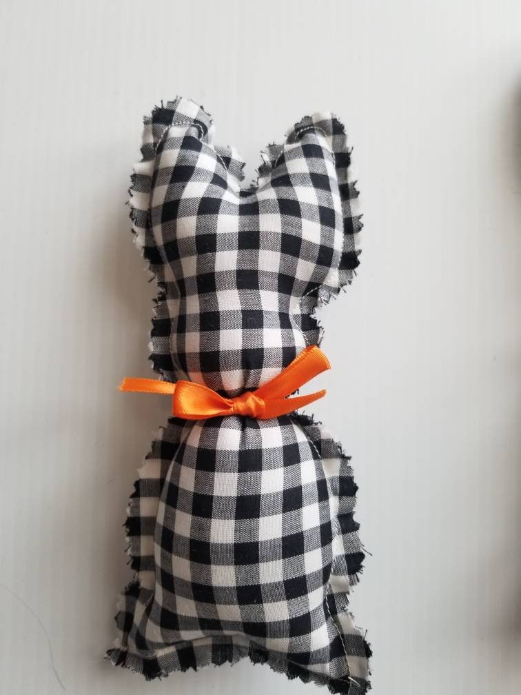 Buffalo Check Bunny Fabric Bunny Buffalo Plaid Bunny Easter - Etsy