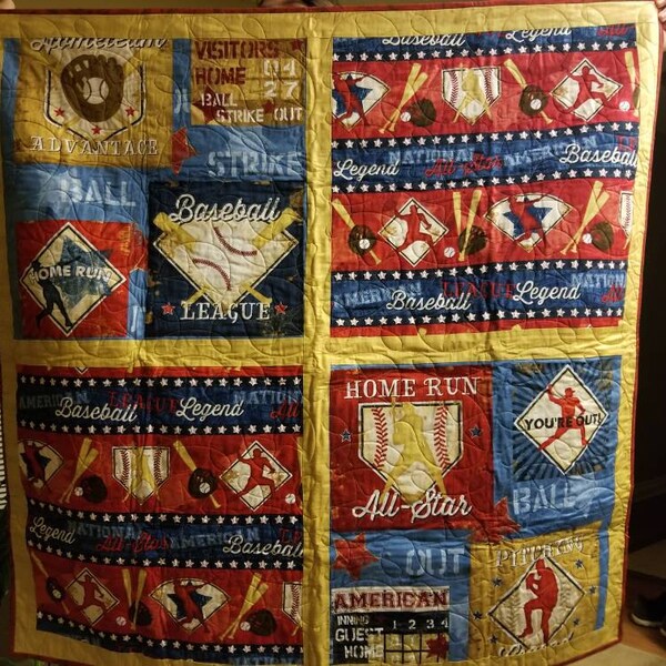 Baseball Quilt - Etsy