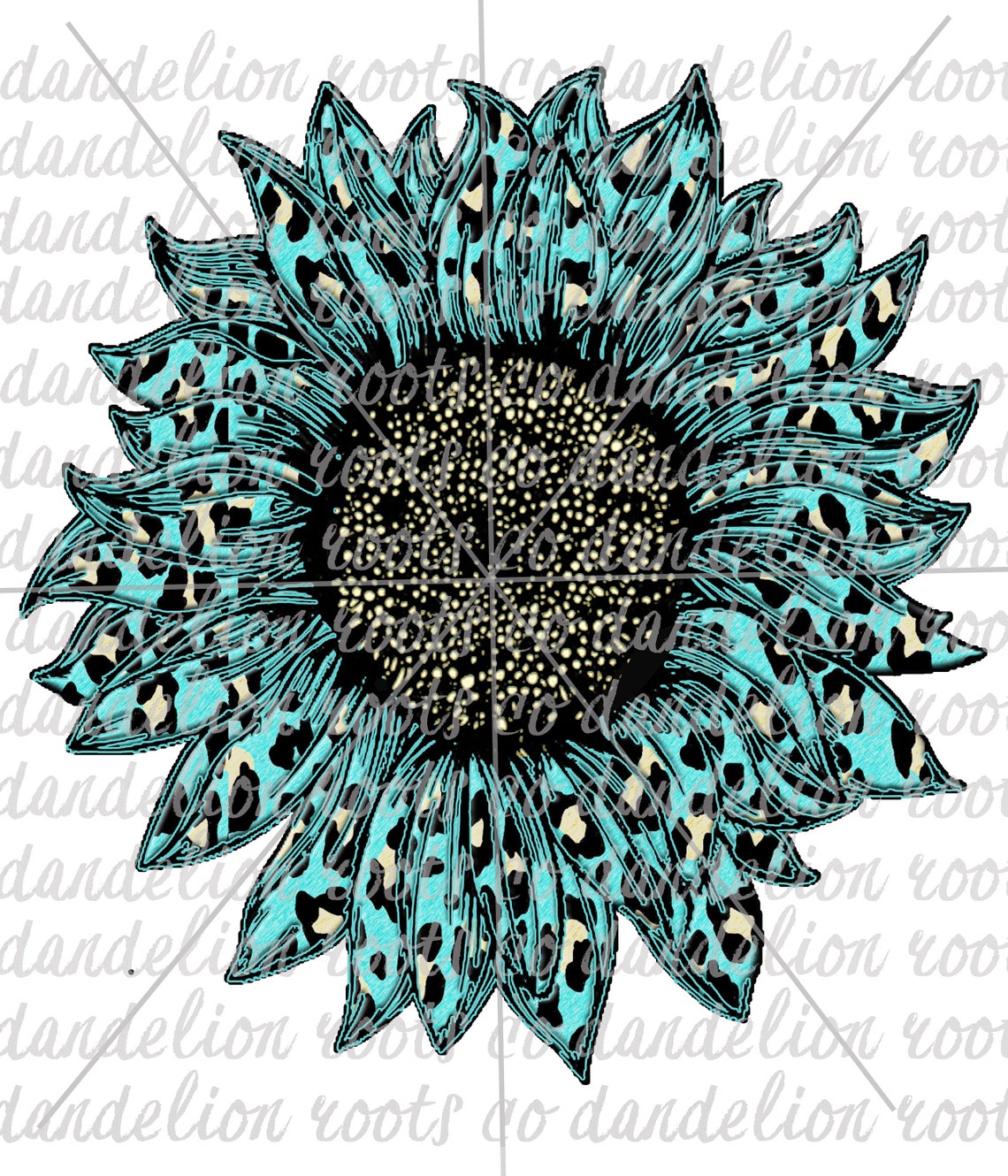 Teal Sunflower PNG Digital SUBLIMATION , Vinyl, Design Download - Etsy