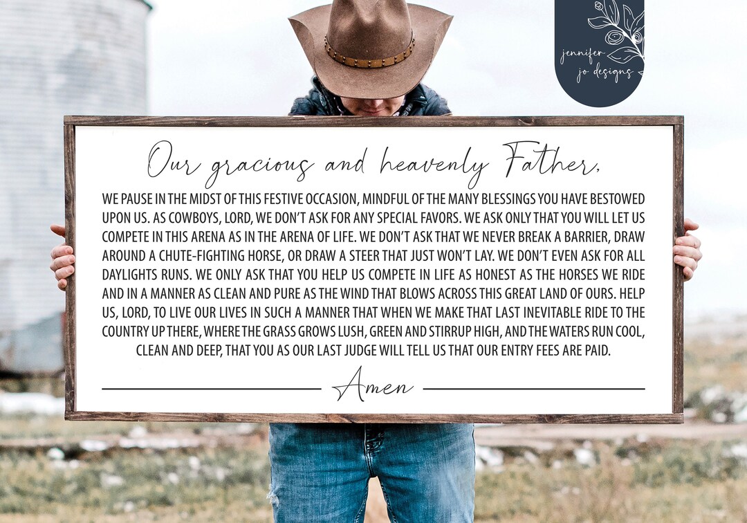 Cowboy Prayer Svg | Cowboy's Prayer Svg | Country Home Decor | Wood ...