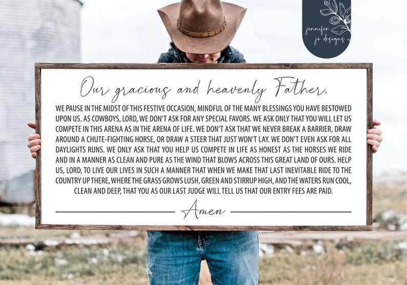 Cowboy Prayer Svg / Cowboy's Prayer Svg / Country Home Decor / Wood ...