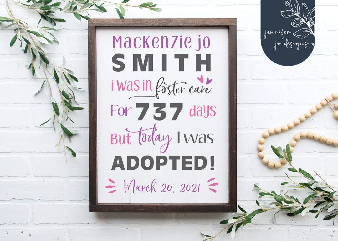 Girls Adoption Day SVG Custom Adoption Day SVG Childs - Etsy