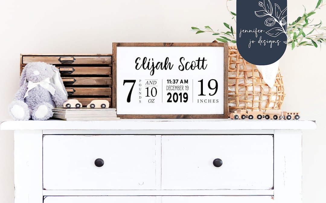 Personalized Birth Stat SVG Modern Birth Stat Svg Birth Announcement ...