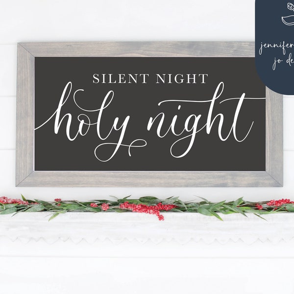 Silent Night Sign - Etsy