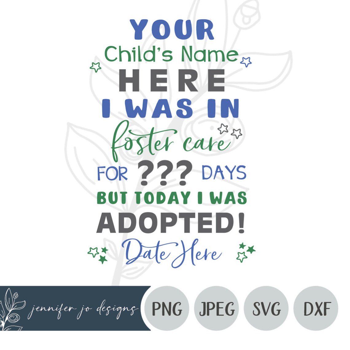 Boys Adoption Day SVG Custom Adoption Day SVG Childs | Etsy
