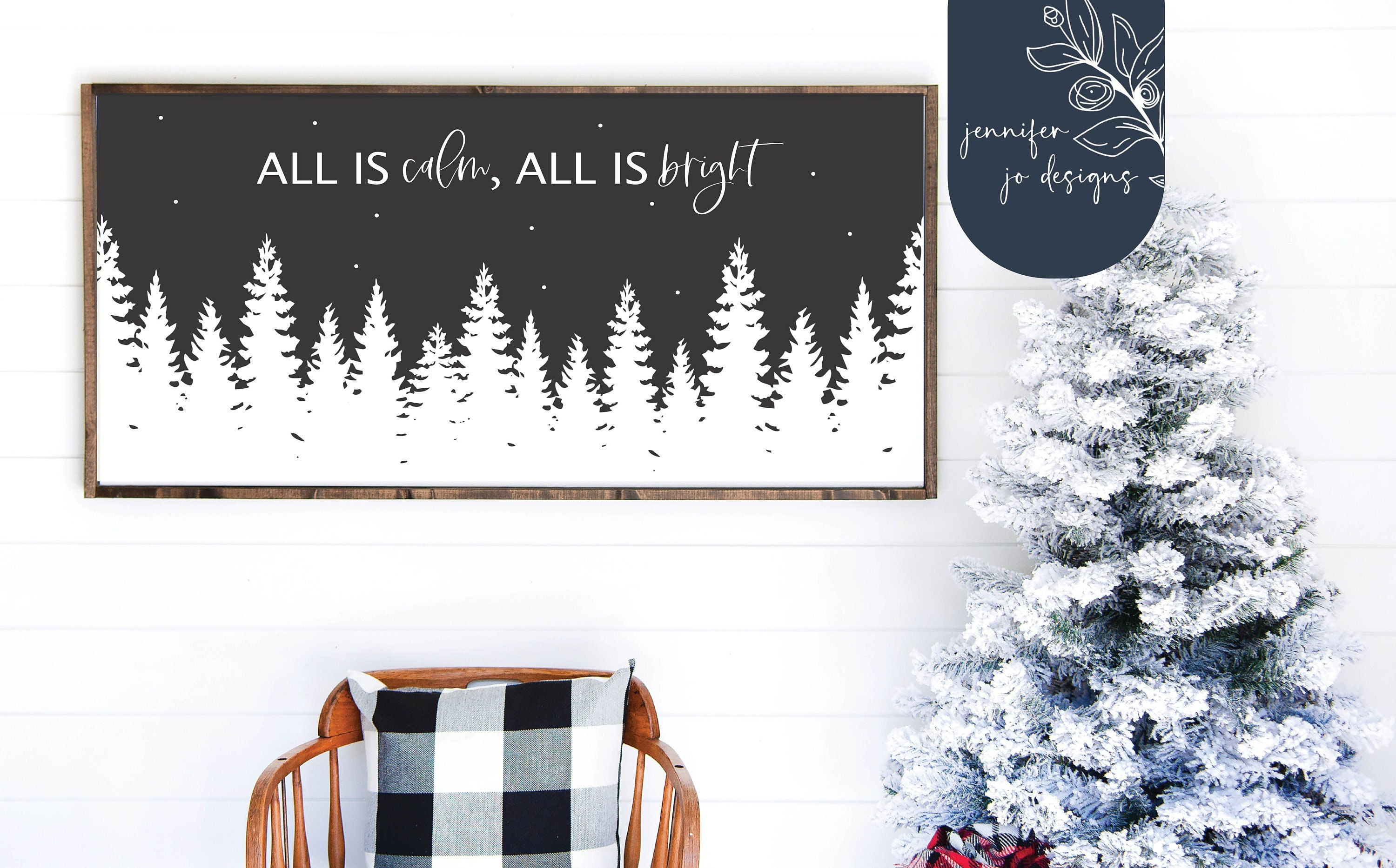 All is Calm All is Bright Svg Silent Night Sign Svg - Etsy