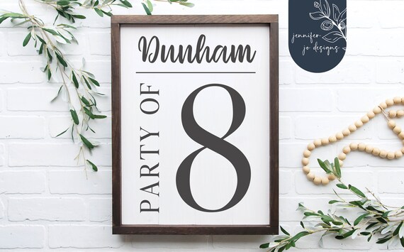 Set of 8 Party of Svg Party Numbers Svg Family Name Svg - Etsy
