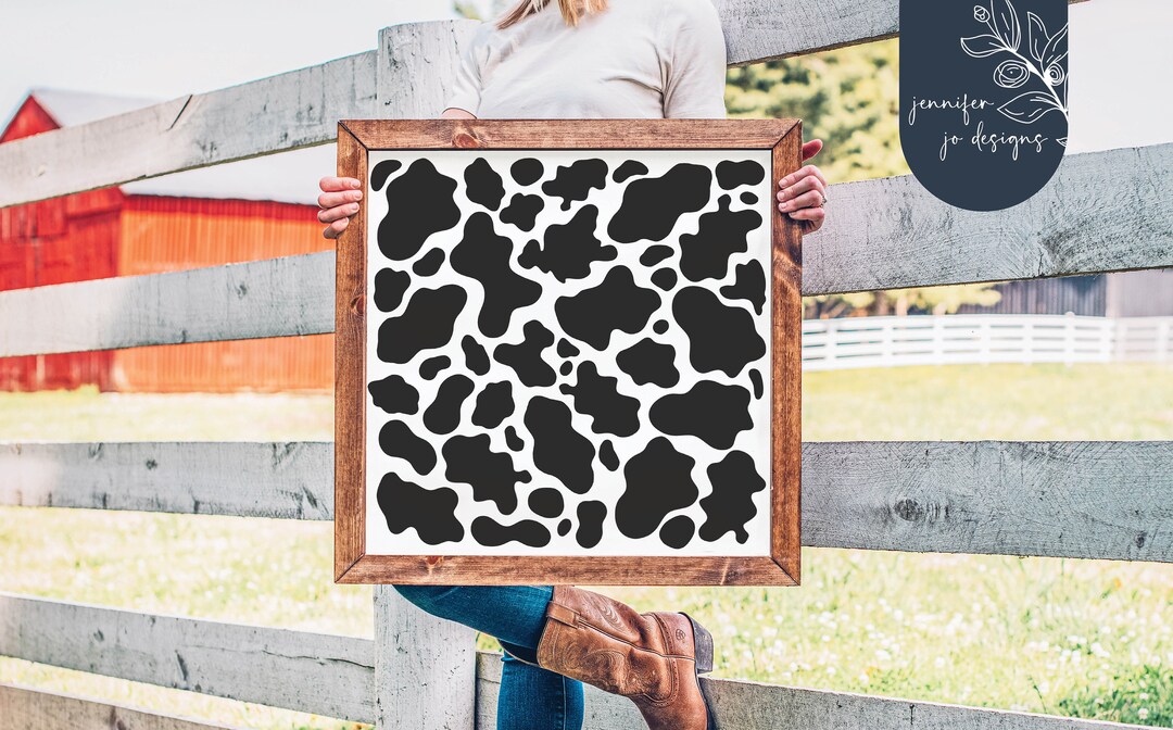 Cow Print Pattern | Cow Print Svg | Printable Cow Print | Black and ...