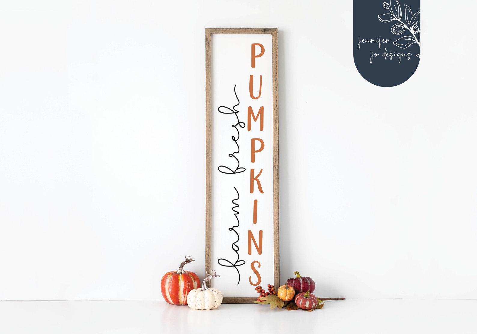 Farm Fresh Pumpkins Svg | Fall Porch Leaner Svg | Autumn Svg | Vertical ...
