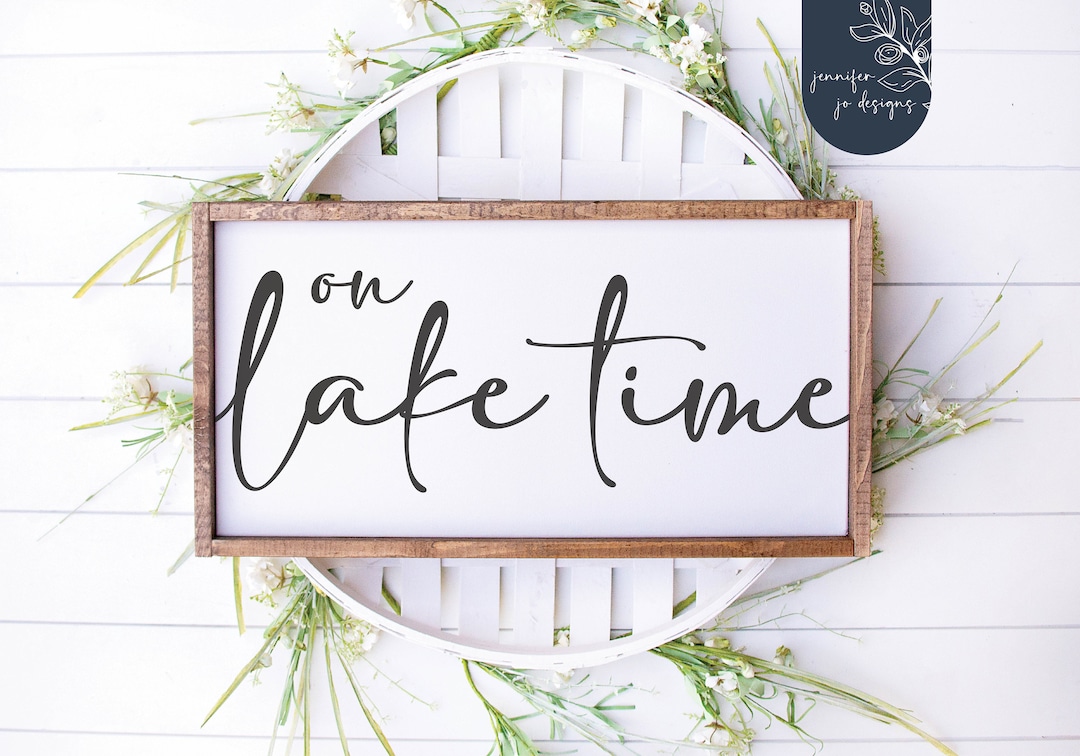 On Lake Time Svg | Lake House Svg | Camping Svg | Cabin Svg | Summer ...