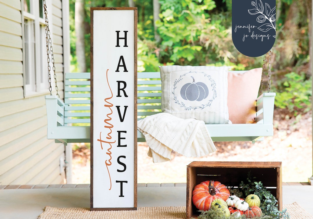 Autumn Harvest Porch Sign Svg | Fall Porch Sign Svg | Autumn Harvest ...