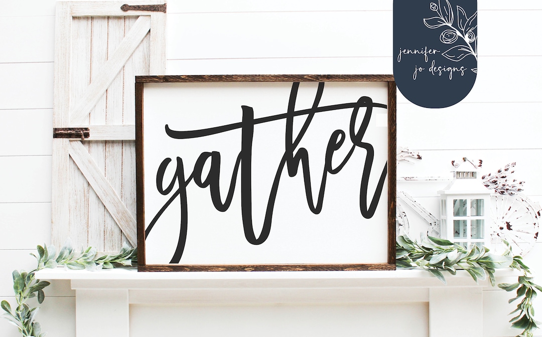 Gather Svg | Fall Svg | Gather Sign Svg | Thanksgiving Svg | Autumn Svg ...