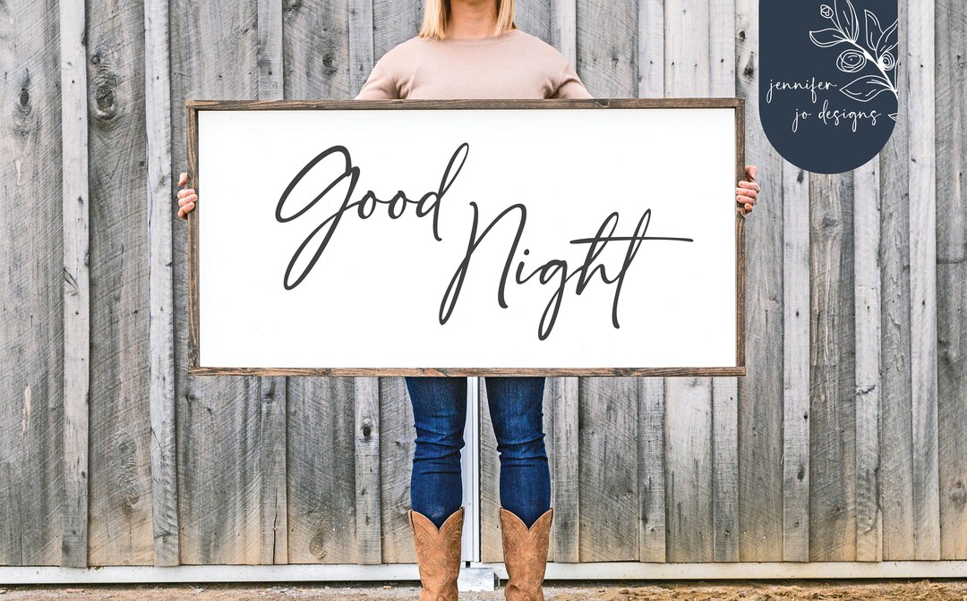 Good Night Svg | Bedroom Sign Svg | Nursery Svg | Home SVG | Farmhouse ...