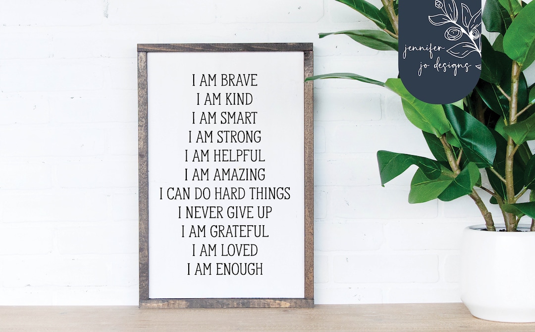 Affirmations Wall Art for Kids | I Am Kind | I Am Smart | I Am Loved ...