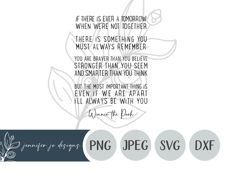 If Ever There is Tomorrow Svg | You Are Braver Svg | A.A. Milne Quote ...
