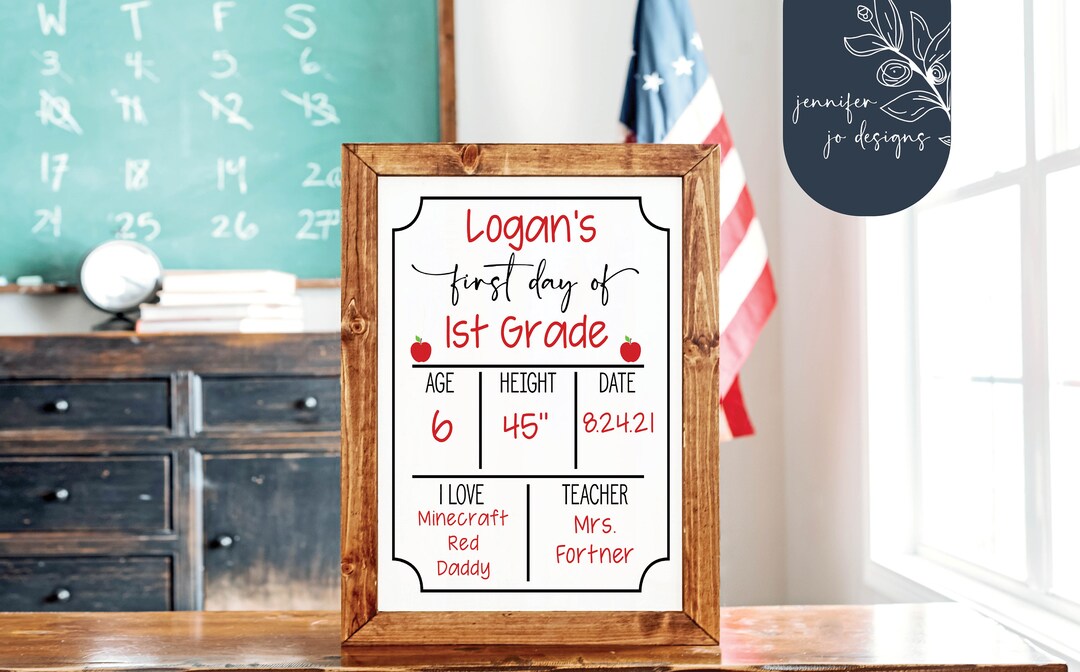 Back to School Printable | First Day of School Stats Sign | Back to ...