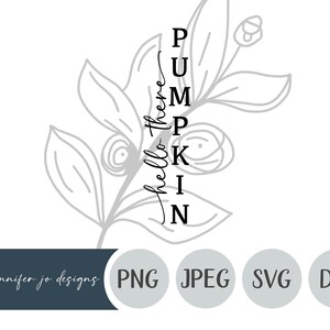 Hello There Pumpkin Svg | Fall Porch Sign Svg | Vertical Sign Svg ...
