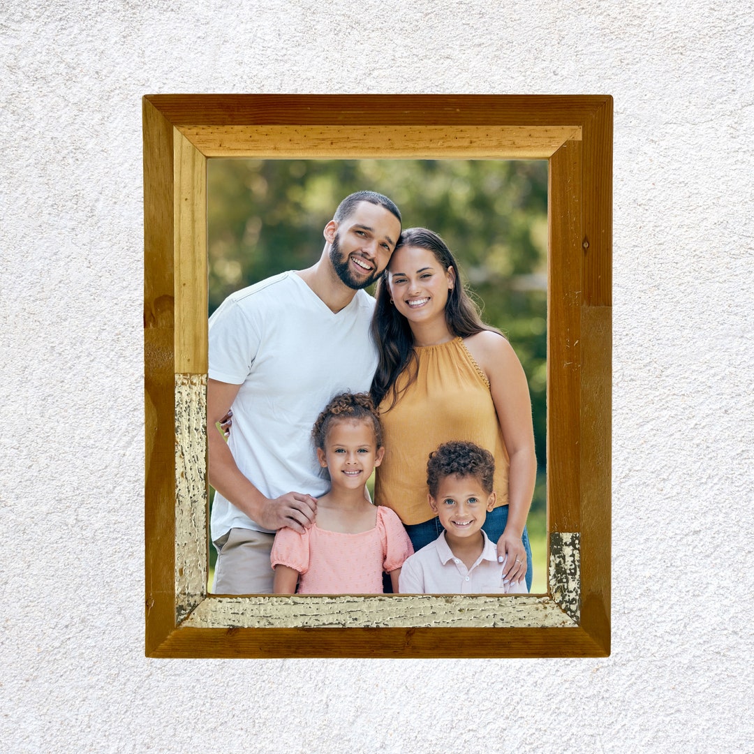 Rustic Reclaimed Wood Photo Frame: Multi-finish Family Gift - Etsy