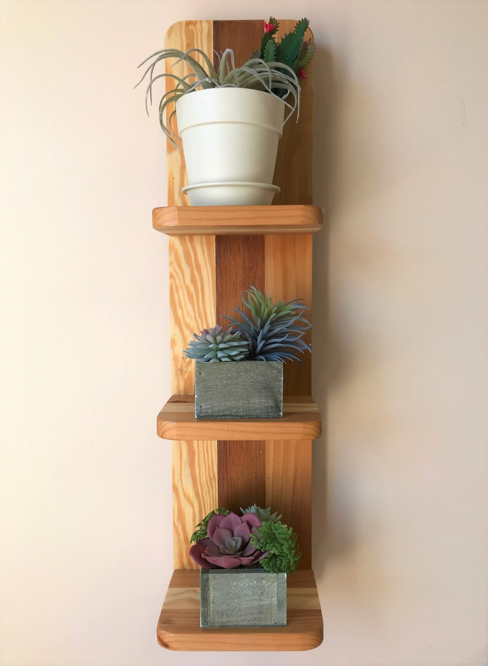 Wall Shelf Plant Shelf Reclaimed Wood - Etsy