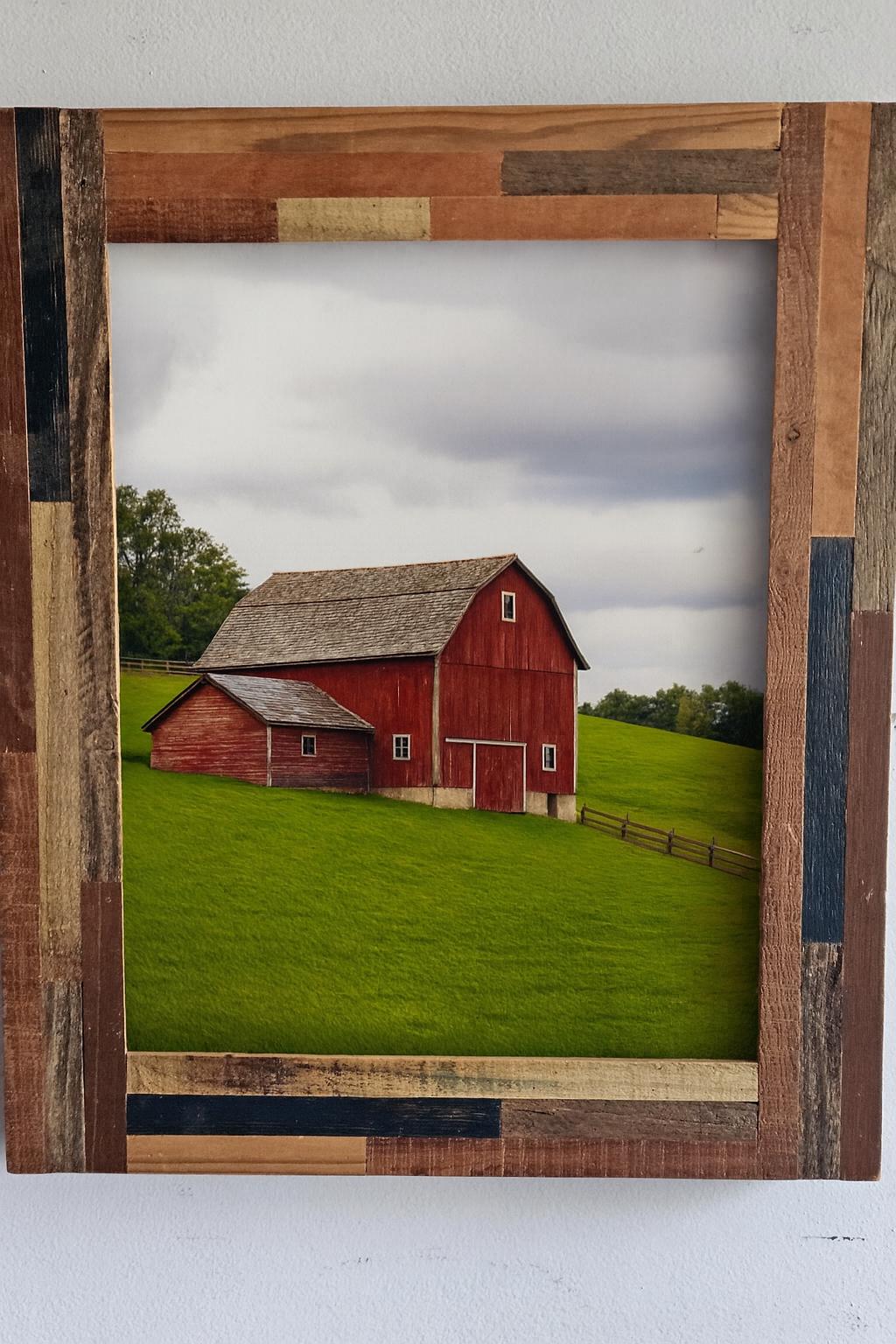 Rustic Reclaimed Wood Picture Frame – Handmade Farmhouse Wall Decor - Etsy