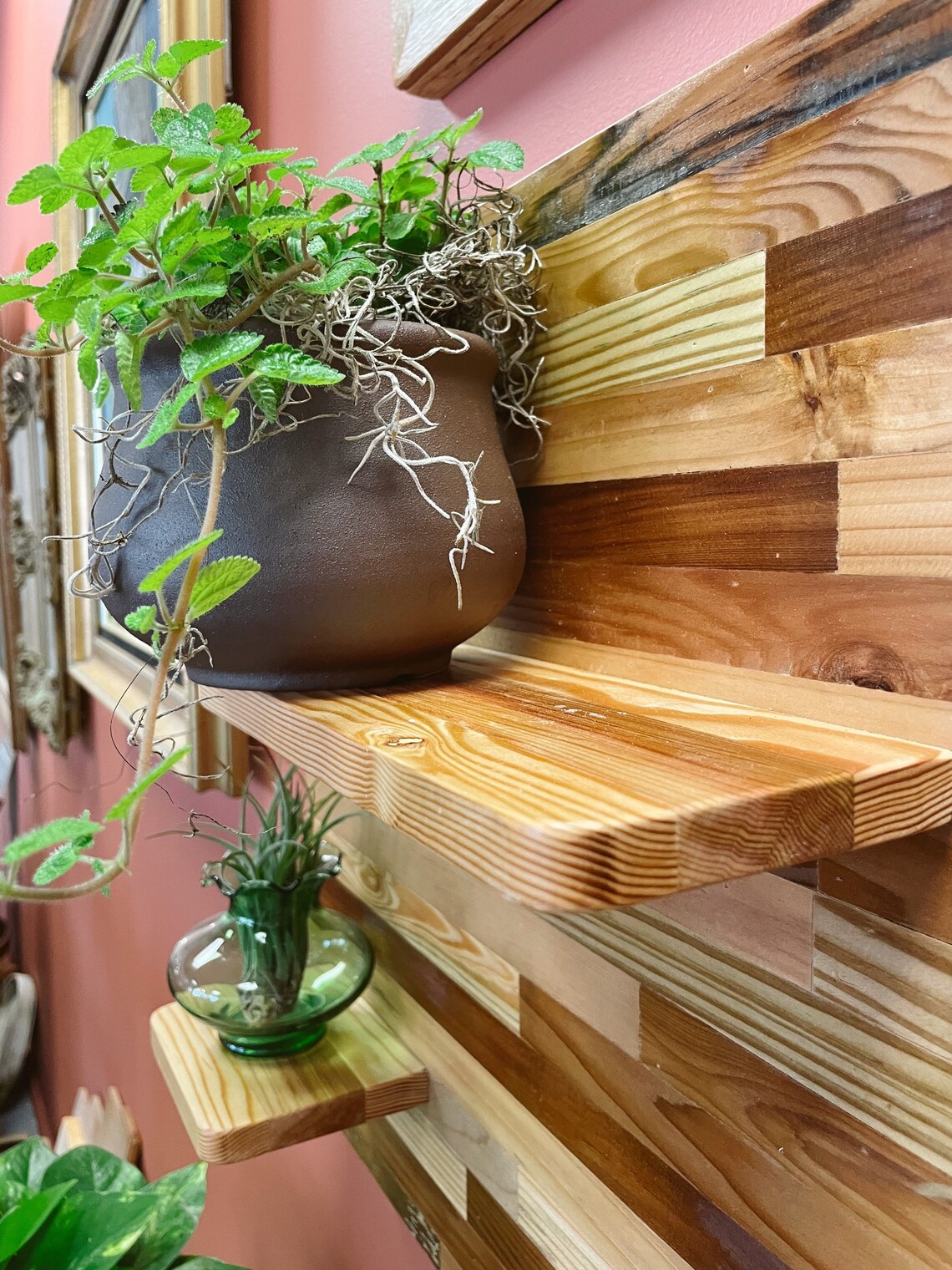 Floating Plant Shelf 24 X 18 Shelving for Walls - Etsy