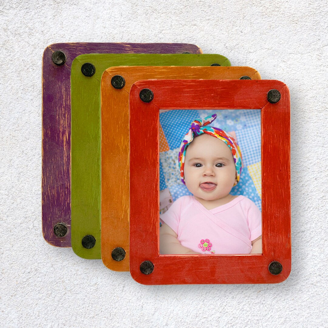 Handmade Rustic Wood Photo Frame: Family Photo Display - Etsy