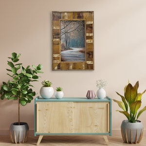 Rustic Wood Art Frame for 12x20 Canvas Artwork - Etsy