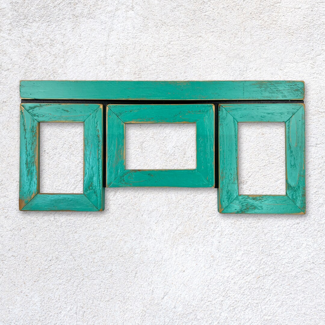 Shabby Chic Reclaimed Wood Multi-frame, Gift for Artist, Vintage Wall ...