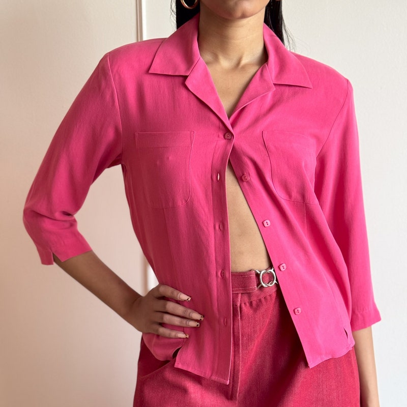 Hot Pink Button - Etsy
